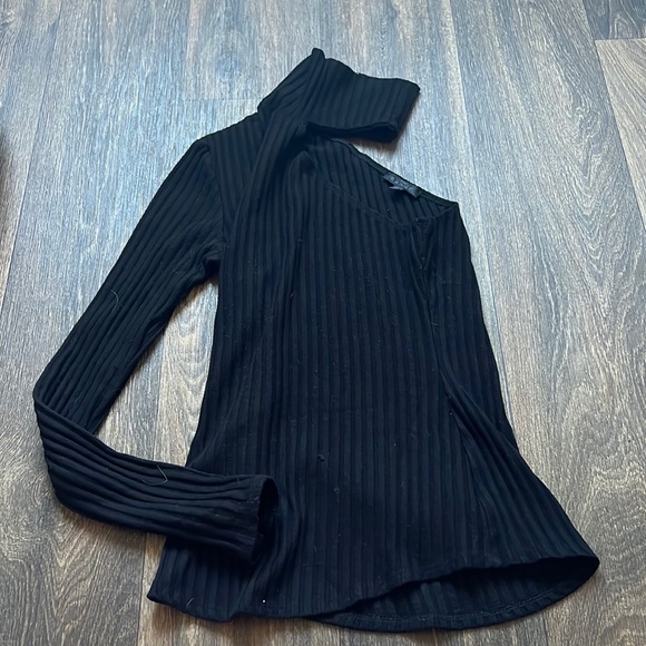 The Range | Tops | The Range Black One Arm Shirt | Poshmark